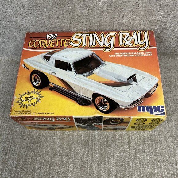 MPC | Toys | Vintage Mpc 967 Corvette Sting Ray Model Kit 6357eo Open ...